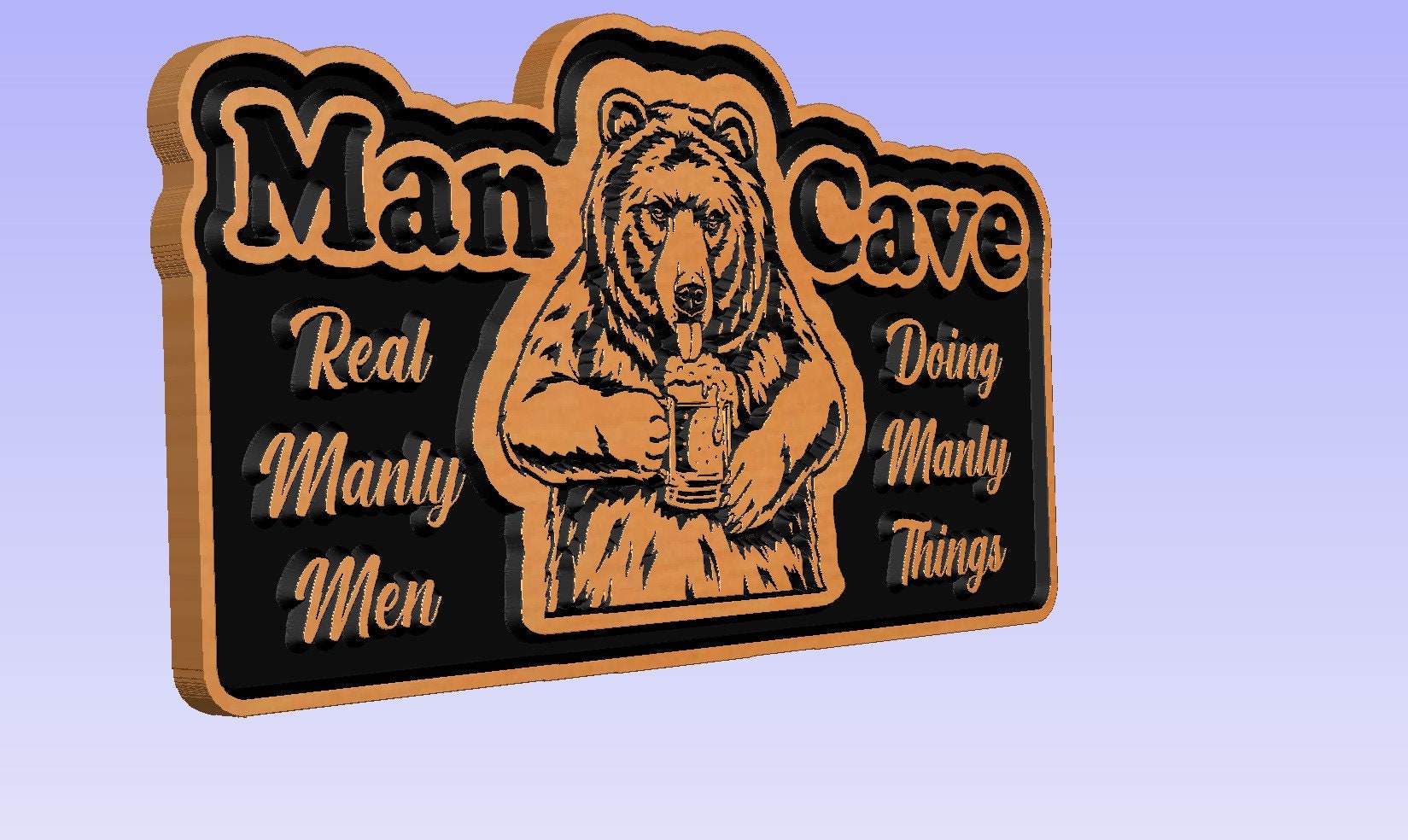 Lick That Beer Man Cave. Digital Files for V-bit Engraving in Wood, MDF ...
