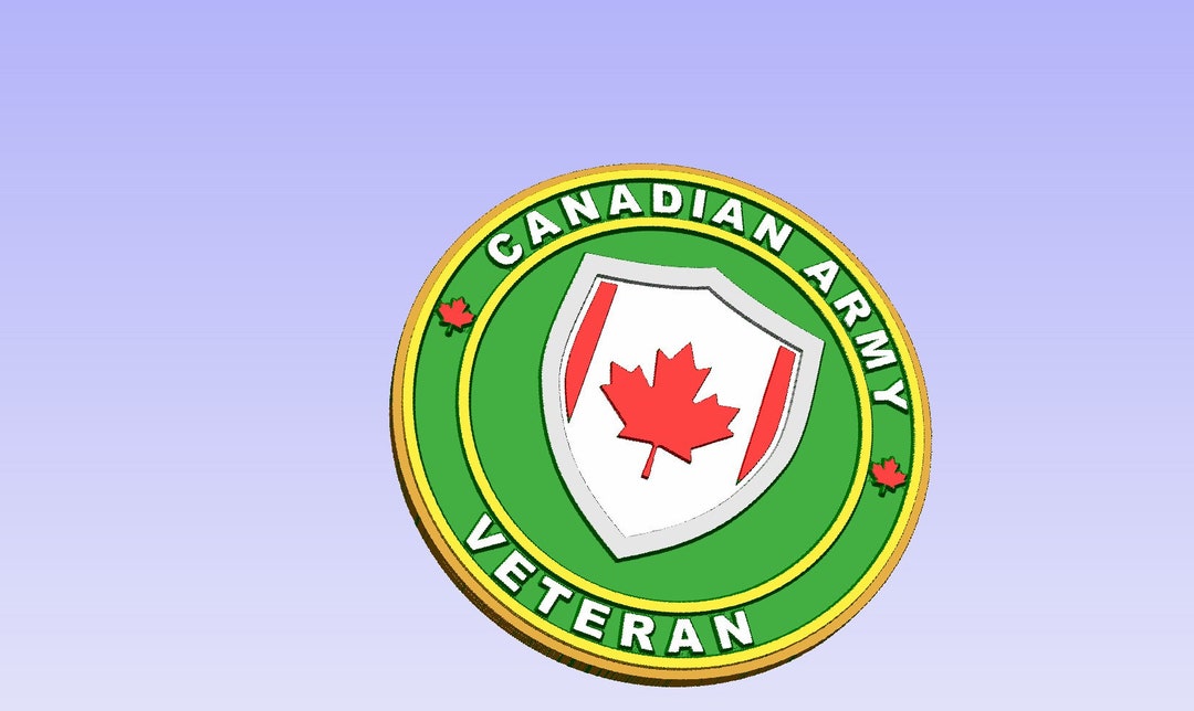 Canadian Army Veteran Vet Seal Design. CNC File for Wood, for V-bit ...