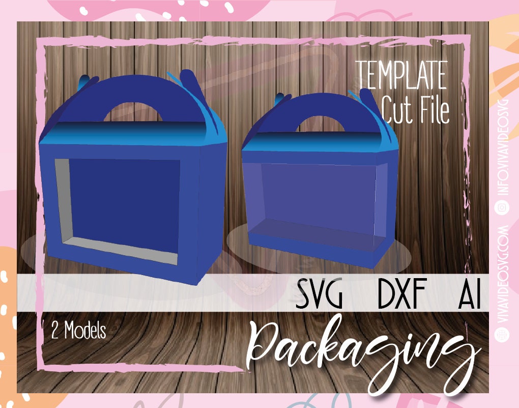 Happy Shaker Box Template DXF Silhouette SVG | Etsy