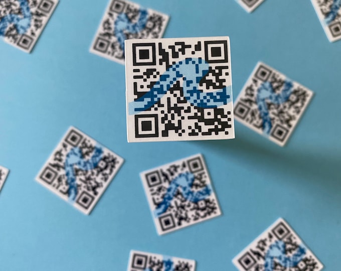 Baby Shark QR Vinyl Sticker - Etsy