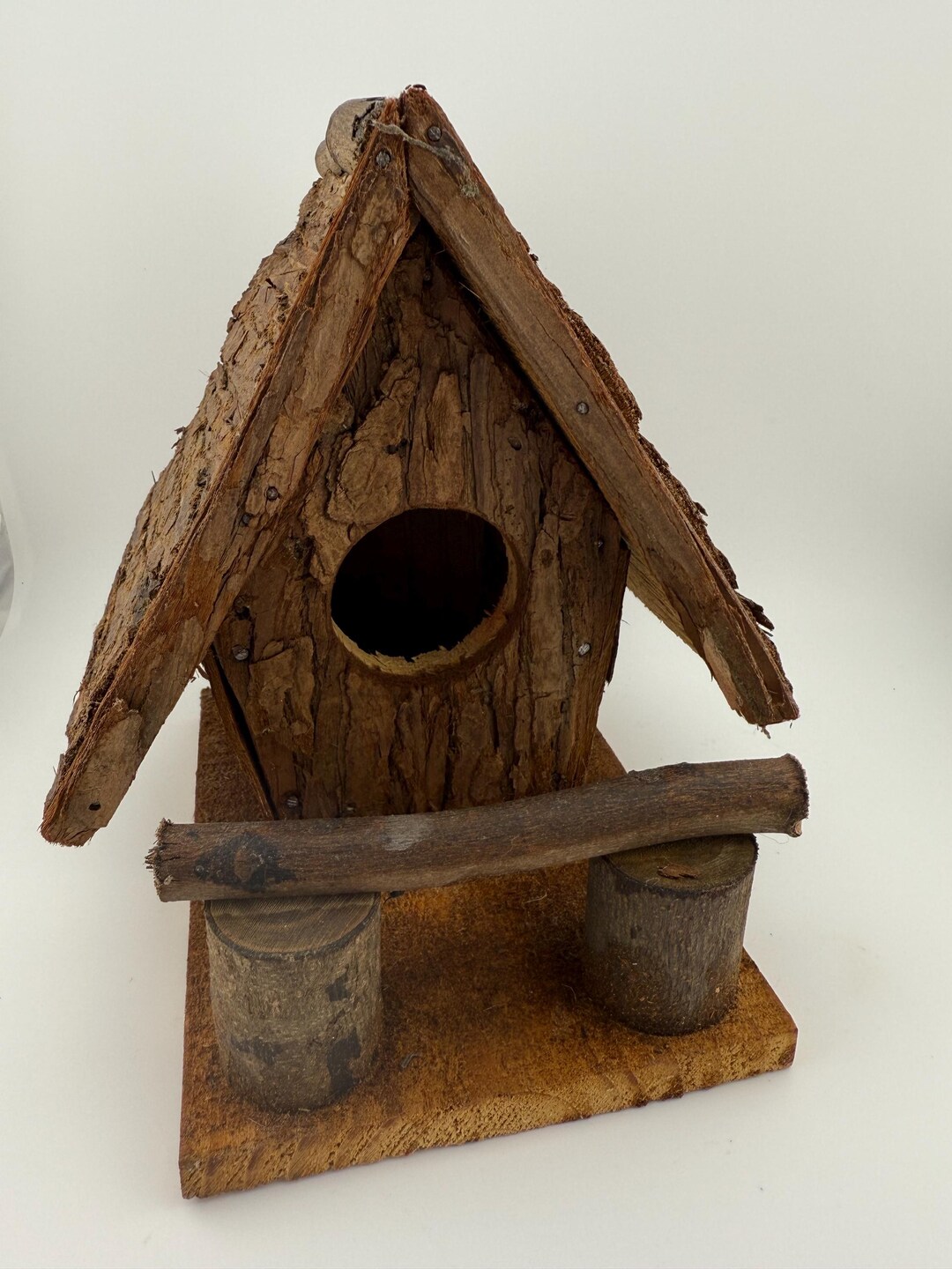 Rustic Wood A-frame Birdhouse - Etsy