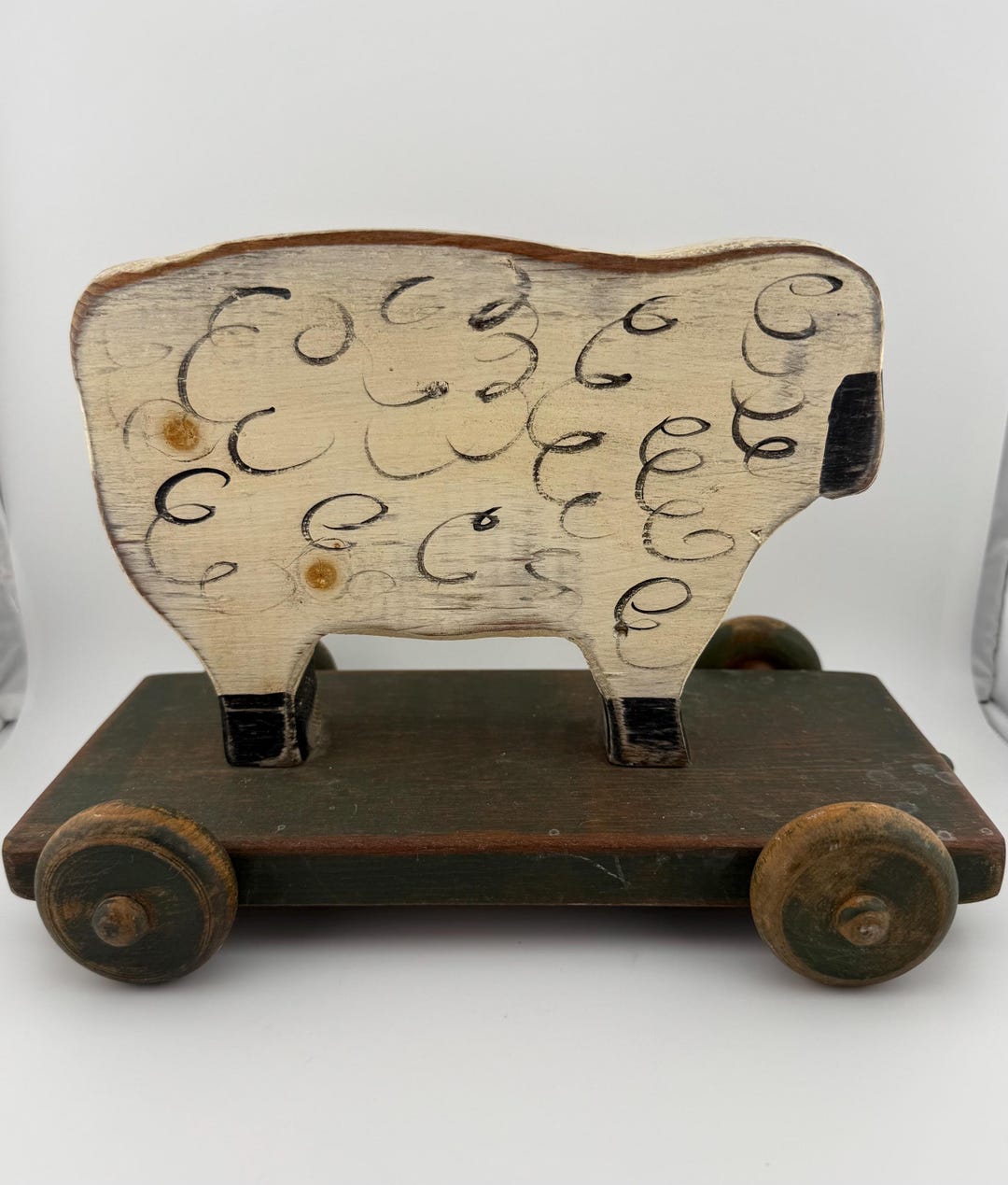 Vintage Sheep Pull Toy - Etsy
