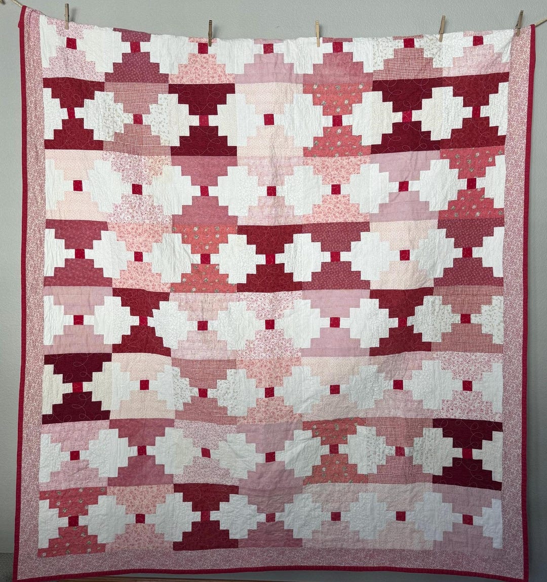 Log Cabin Style Quilt - Etsy