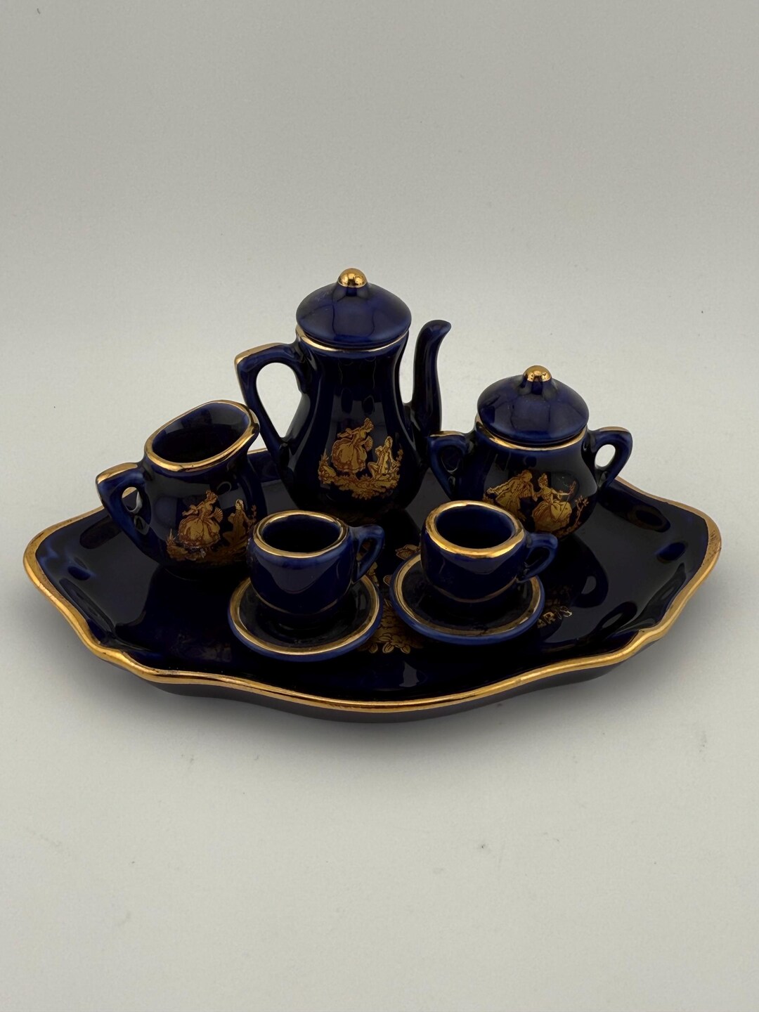 Limoges Castel France Porcelain Miniature Tea Set 10 Piece - Etsy