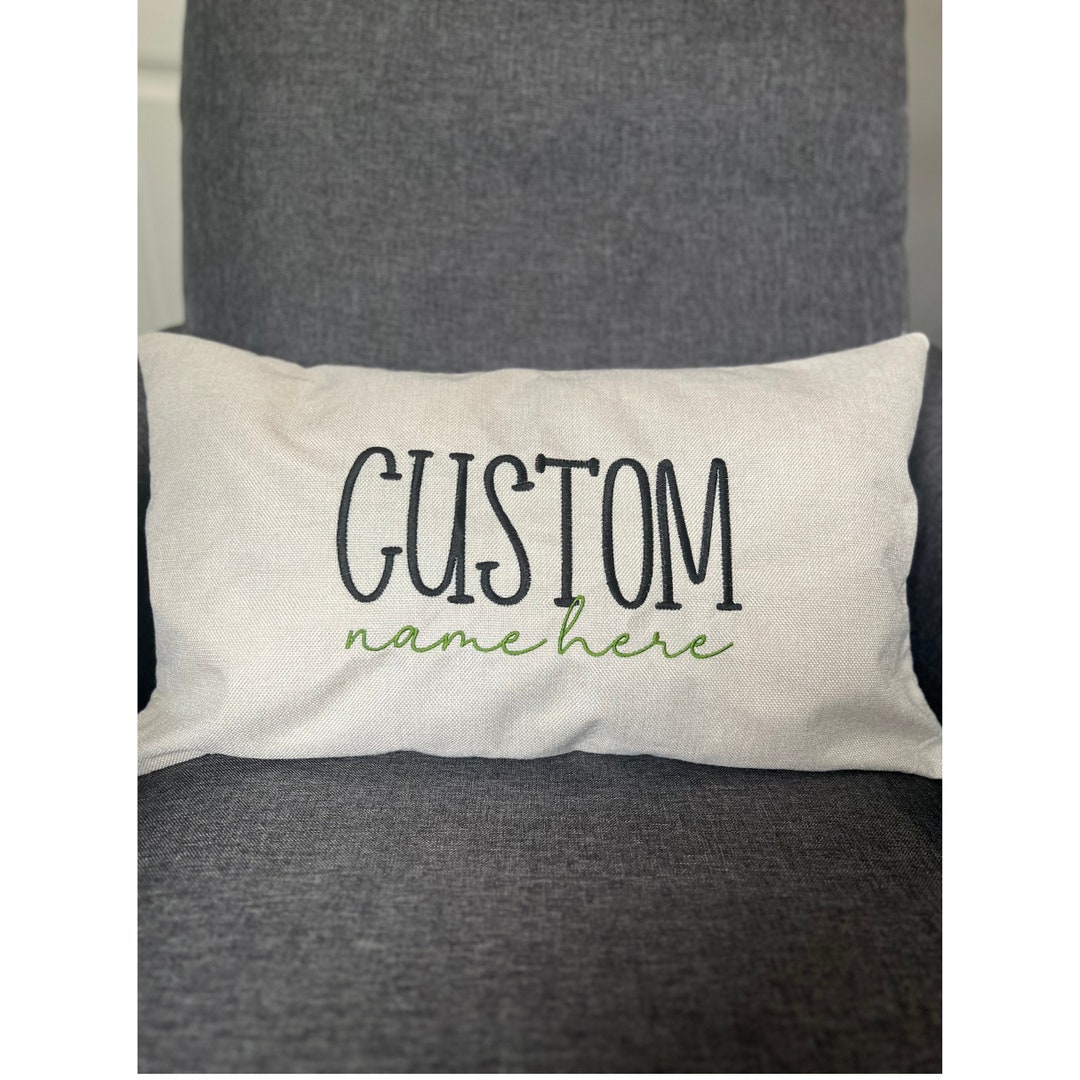 Custom Embroidery Pillow, Customize Pillowcase, Baby Name Pillow, Throw ...