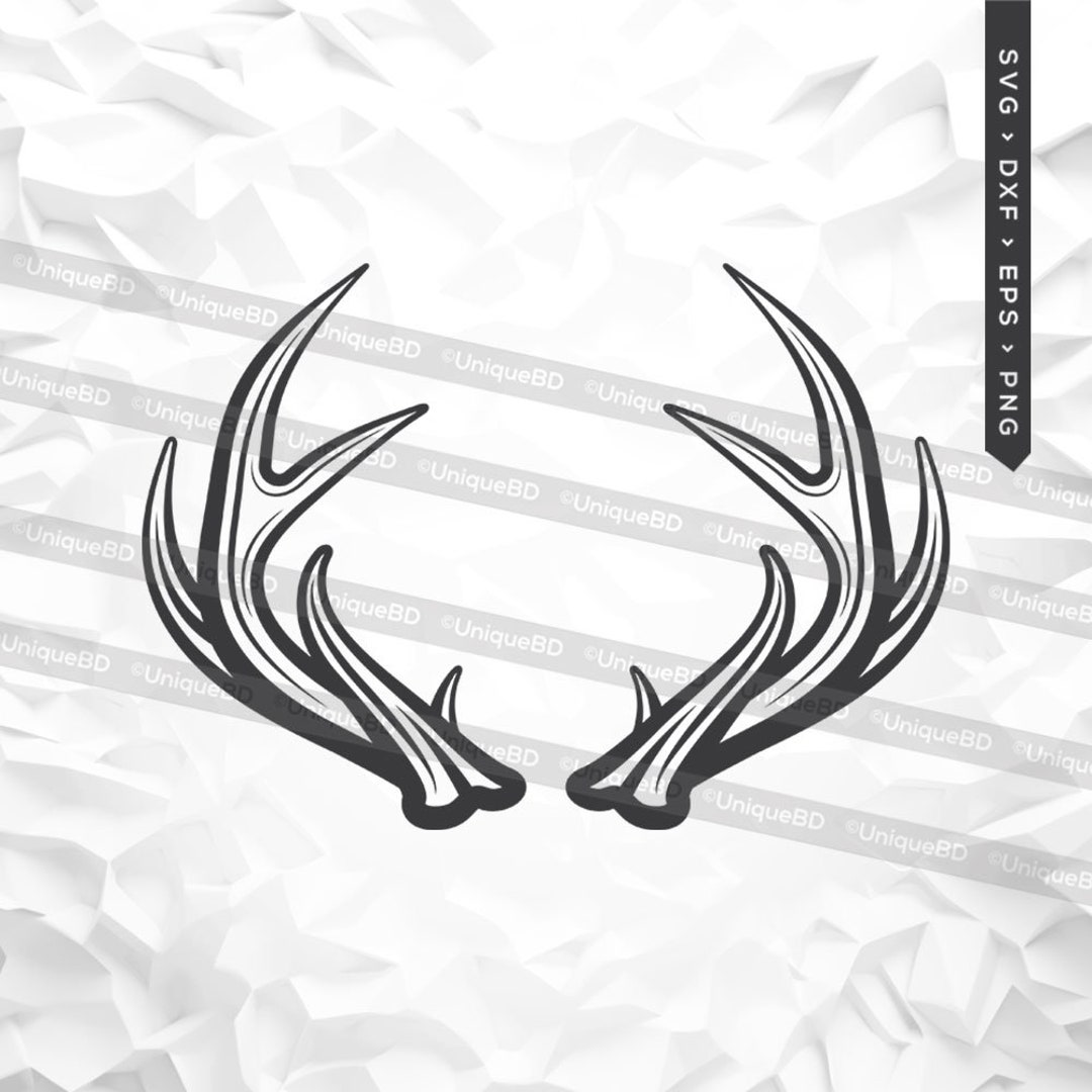 Deer Antlers SVG Cut File Antler Svg Buck Svg Hunting Svg Horn Svg Dxf ...