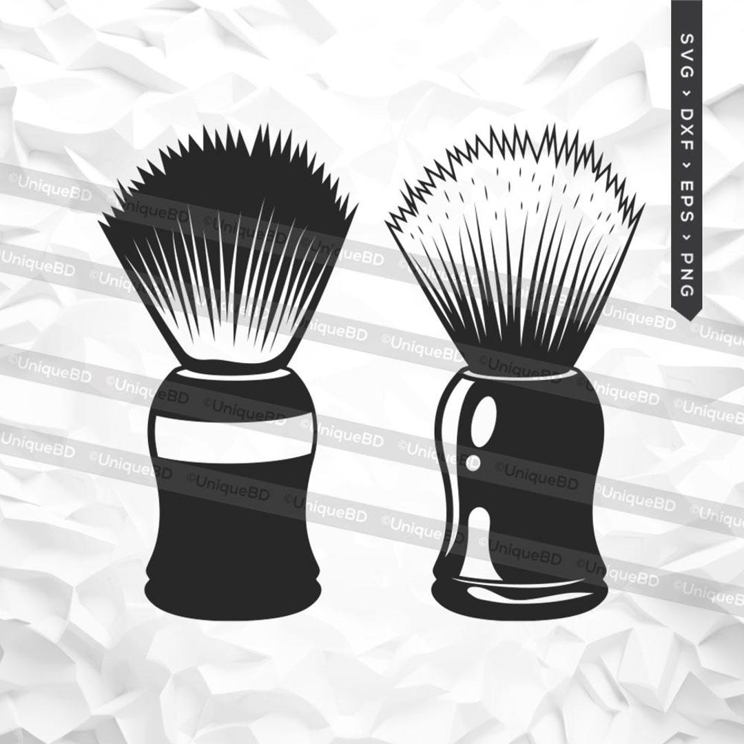 Shaving Brush SVG Cut File Barber Brush Clipart Wahl Neck Brush ...