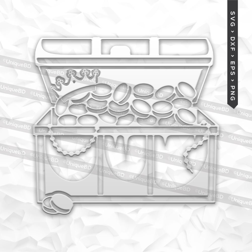 Treasure Chest Silhouette Svg Treasure Svg Pirate Treasure - Etsy