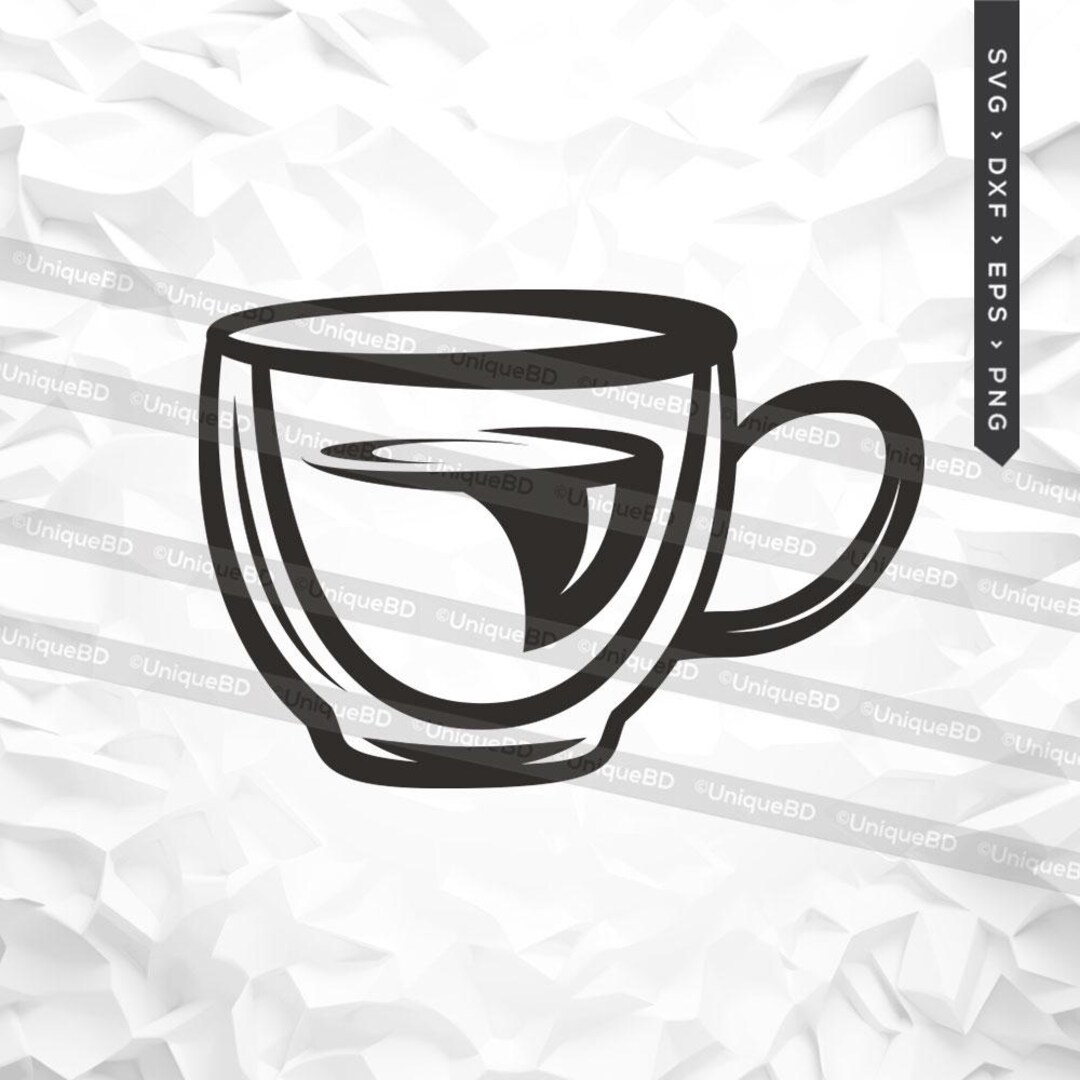 Tea Cup SVG Cup SVG Line Drawing & Outline Tea Cup Clipart for Cricut ...