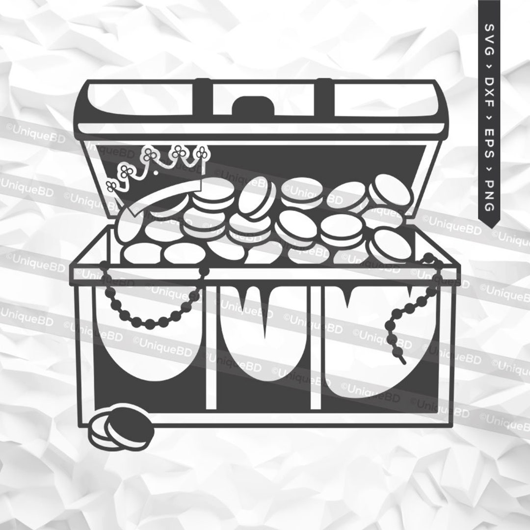 Treasure Chest Silhouette Svg Treasure Svg Pirate Treasure - Etsy