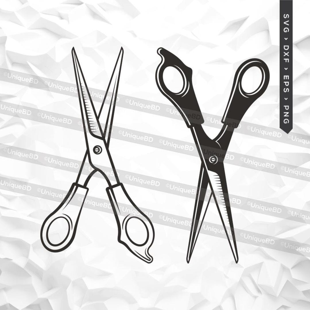 Barber Scissors SVG Salon Scissors Cut File for Vinyl Decal Hair Shears ...