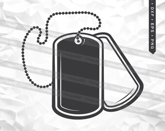 Army Dog Tags SVG Cut File Military Dog Tags Svg Printable - Etsy