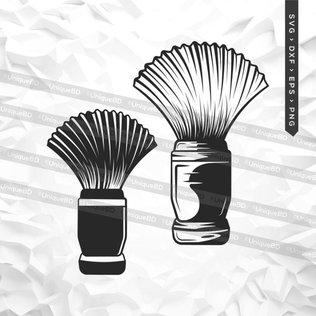 Shaving Brush Silhouette SVG Barber Brush and Wahl Neck Brush Shave ...