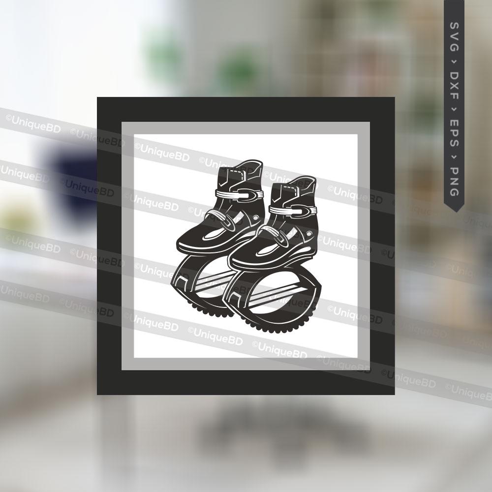Kangoo Boots Silhouette SVG Cut File Kangoo Jumps Clipart for Workout ...