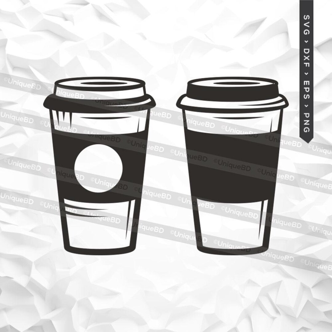 Coffee Cup SVG File Takeaway Cup PNG and Clipart Cricut Cut Files for ...