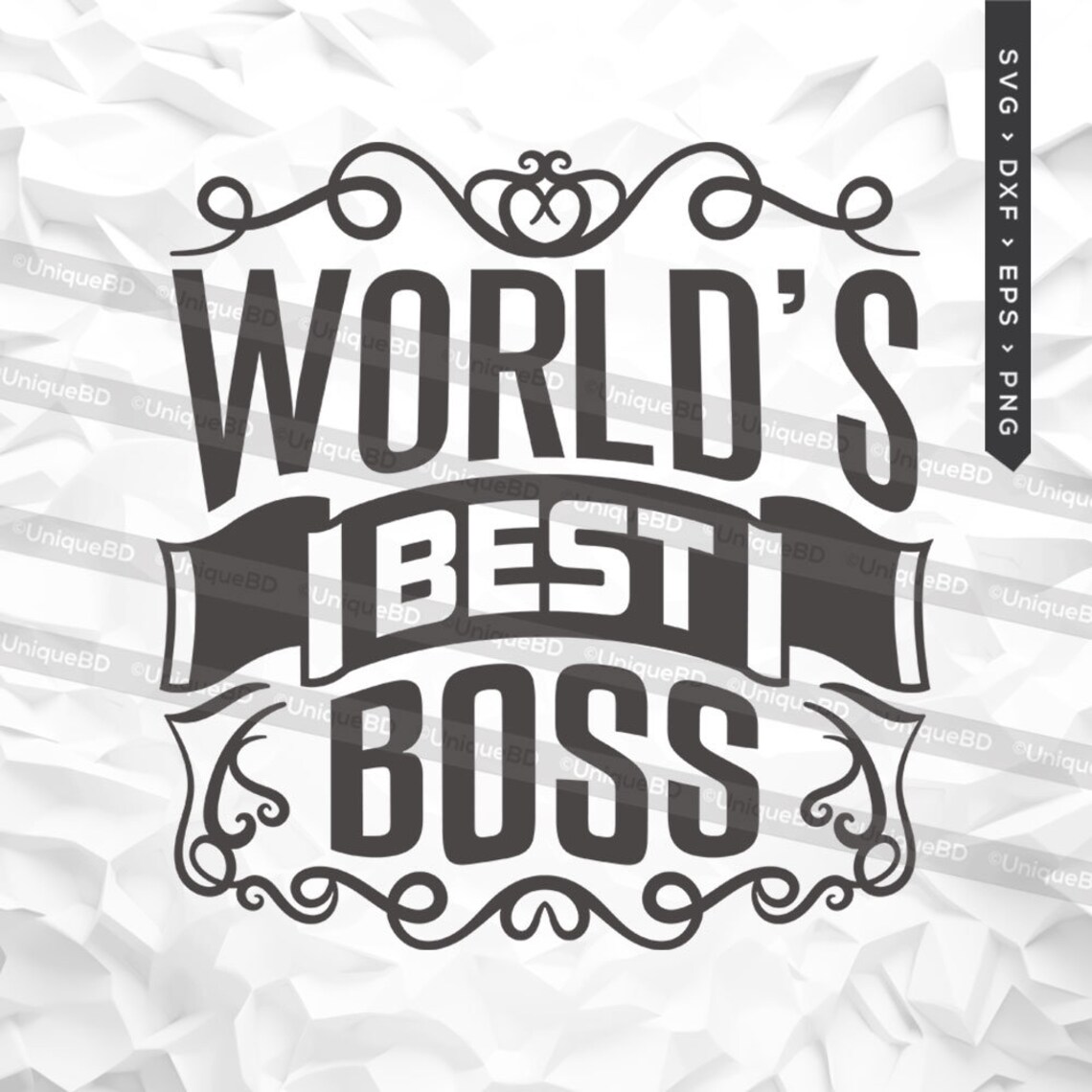 Worlds Best Boss SVG Gift of Boss Shirt Quote Svg Cut Files - Etsy