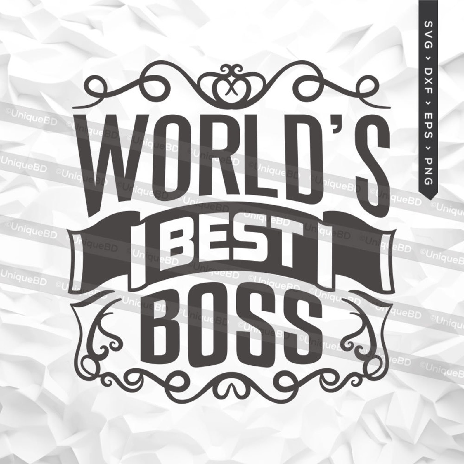 Worlds Best Boss SVG Gift of Boss Shirt Quote Svg Cut Files - Etsy