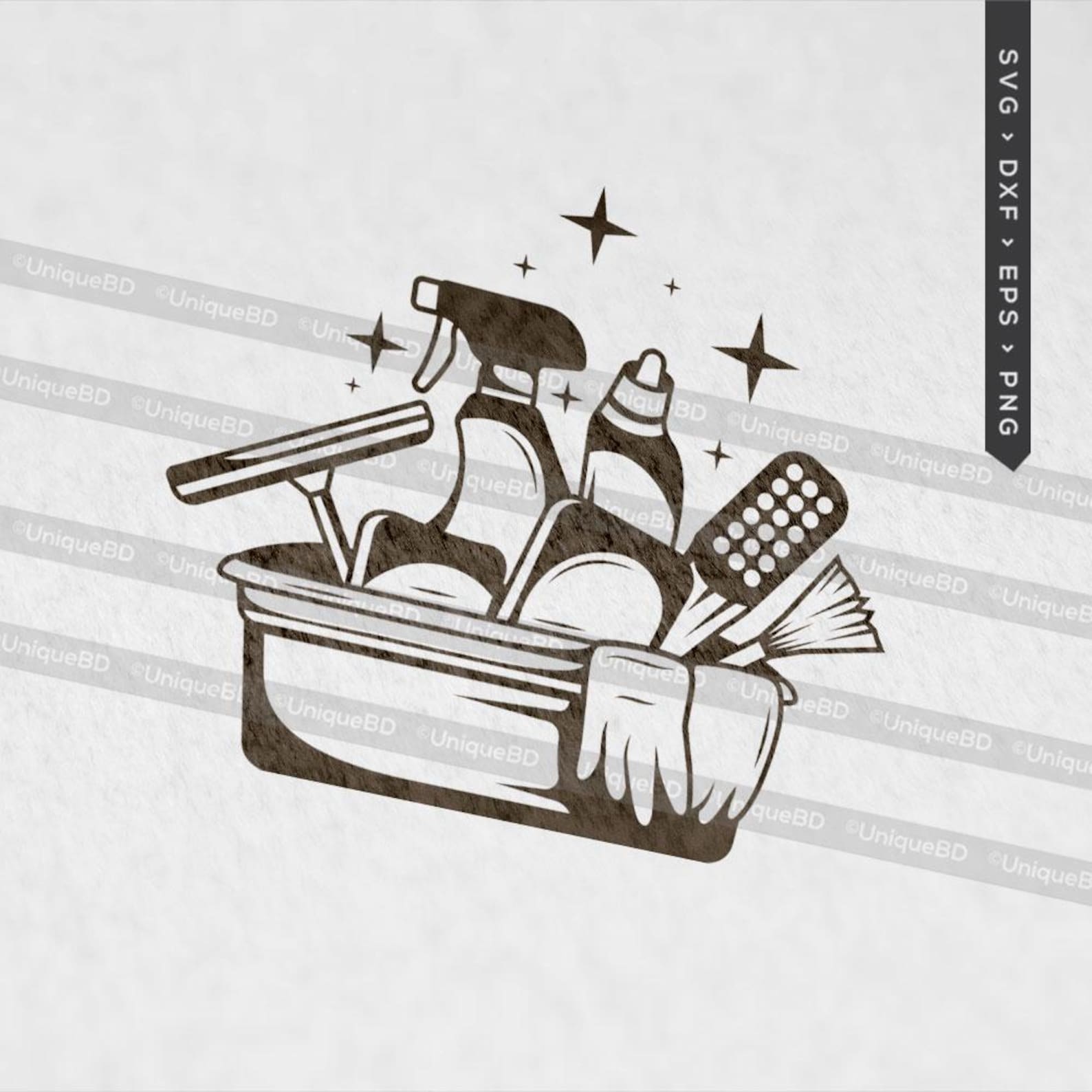 Cleaning Supplies SVG Cut Files - Maid Service Tools, Mop & Broom SVG ...