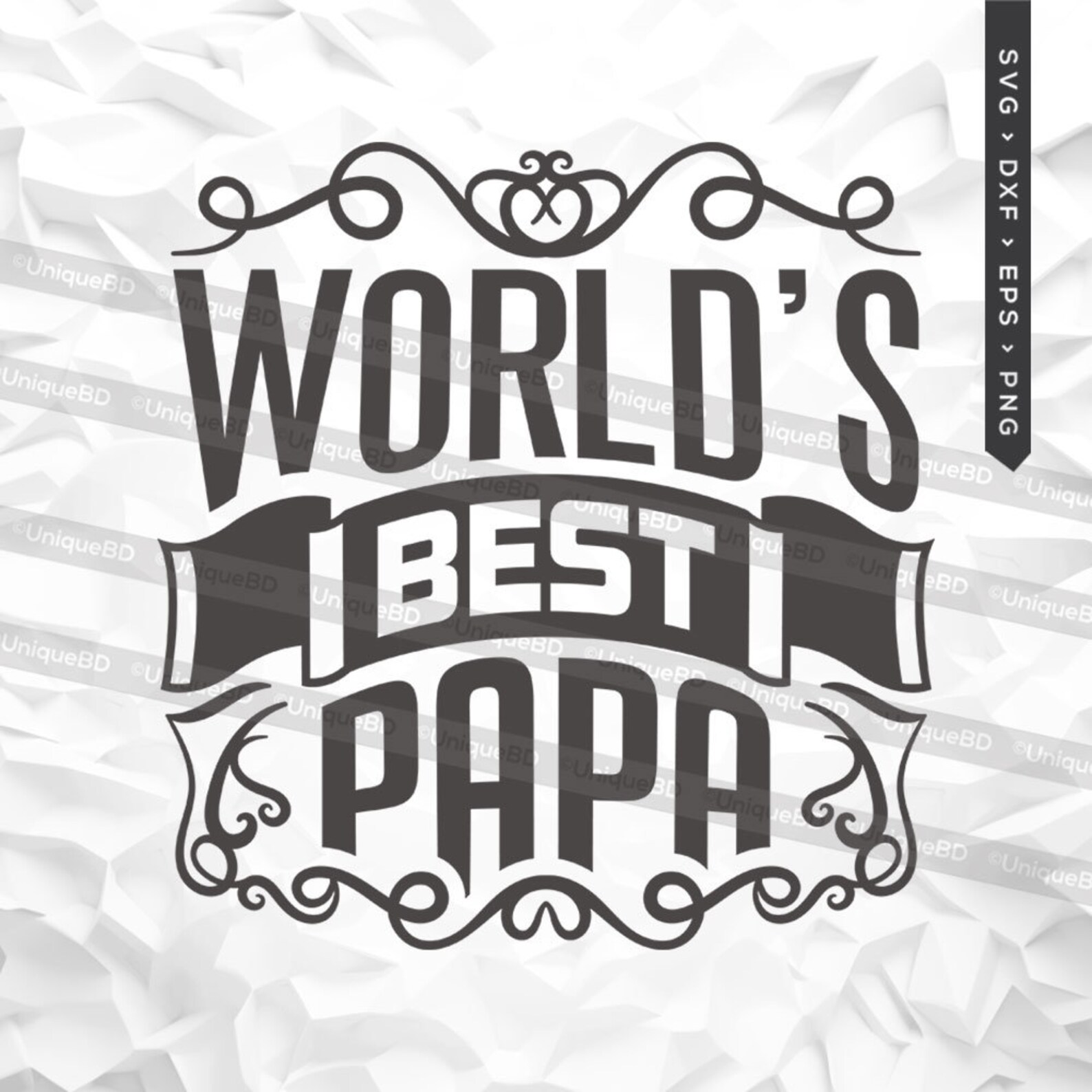 Papa Svg Worlds Best Papa Ever SVG Fathers Day Svg T-shirt Design - Etsy