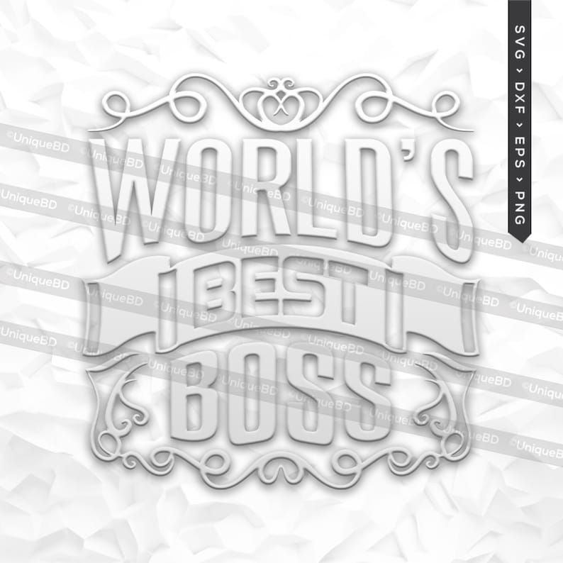 Worlds Best Boss SVG Gift of Boss Shirt Quote Svg Cut Files - Etsy
