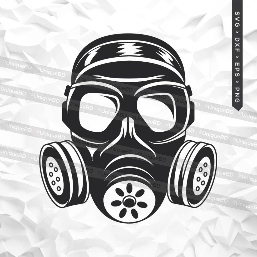 Protective Filter Mask and Gas Mask SVG - Printable Full Face ...