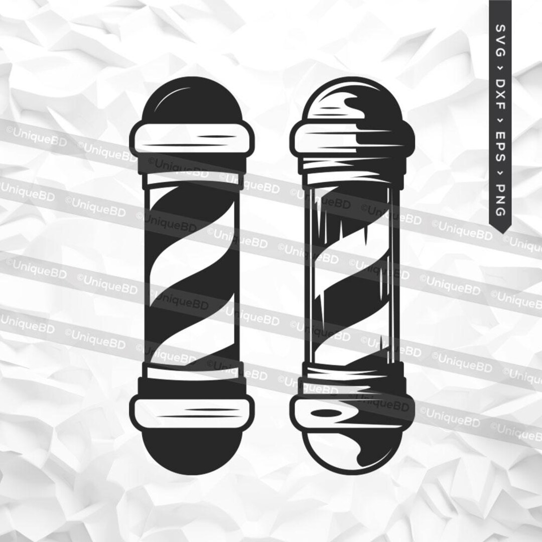 Barber Pole SVG Vector Clip Art for Barbershop, Hair Salon and Cricut ...