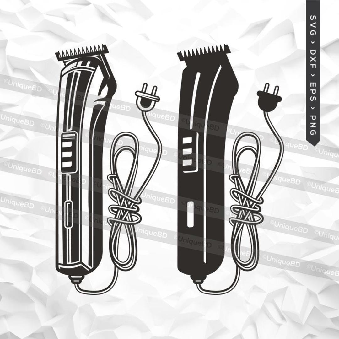 Hair Clipper Cricut SVG Cut File Electric Trimmer Vector and PNG Barber ...