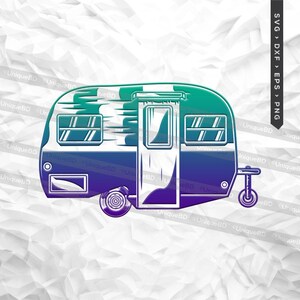 Caravan SVG Cut File Camper Van & Travel Van Perfect for Road Trips ...