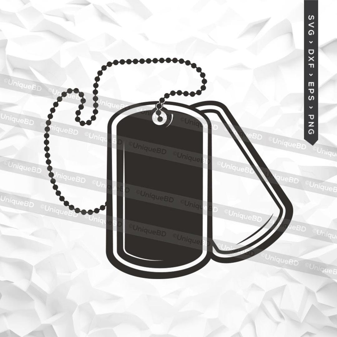 US Army Dog Tags SVG Military Dog Tags Cricut Cut Files Vector Design ...