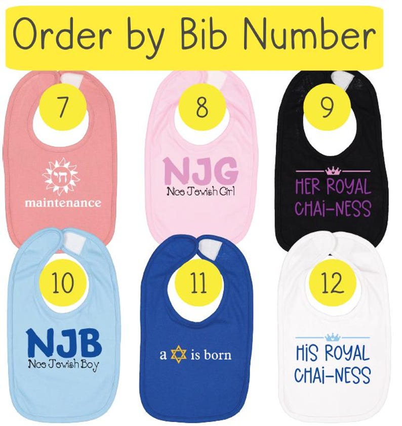 Jewish Baby Bib: Funny Yiddish Sayings, Judaica Hebrew Gift - Etsy