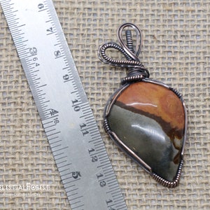 Mookaite Jasper Green / Amber color Wire Wrapped | Etsy