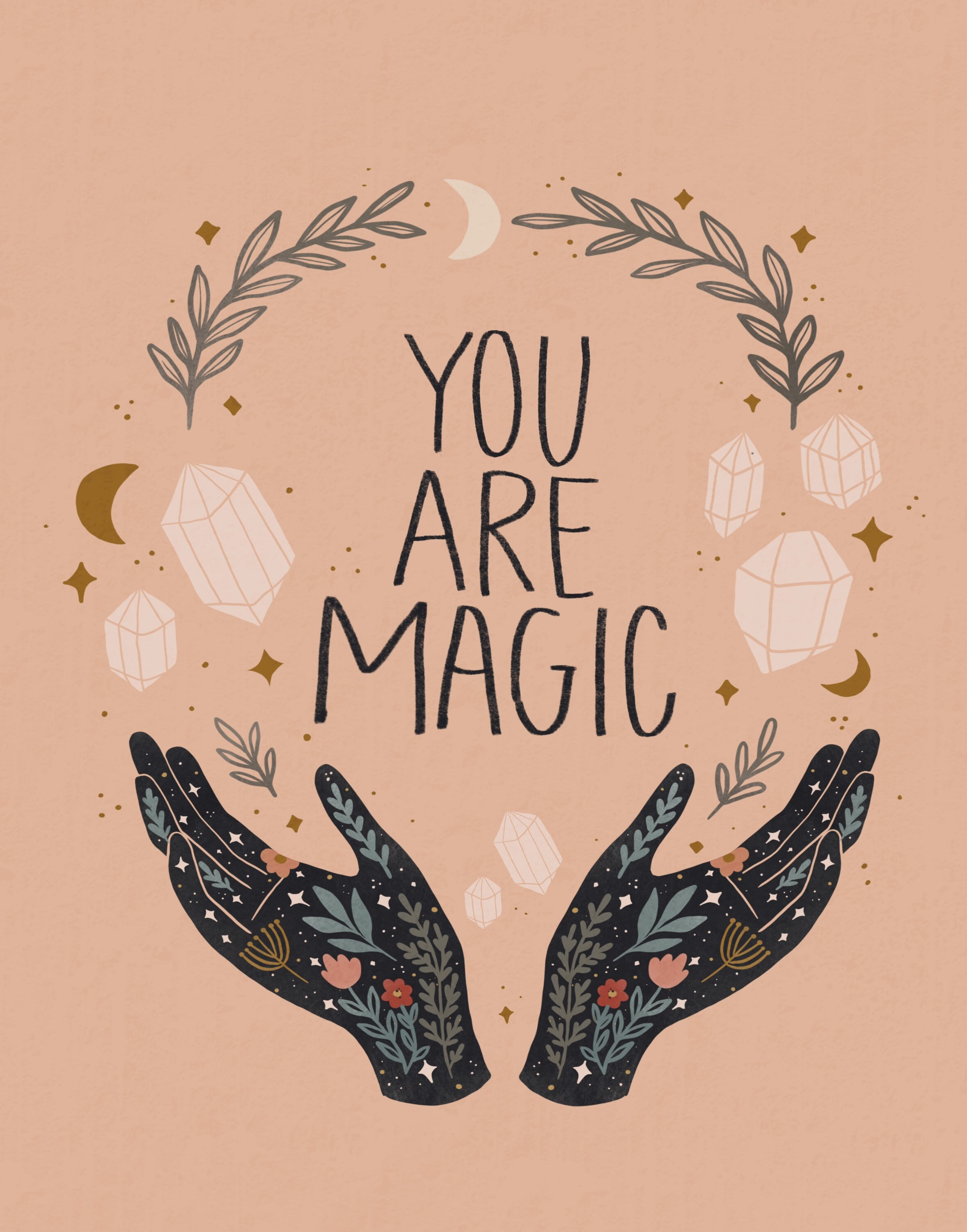 You Are Magic Print Celestial Art Astrology Print Moons | Etsy