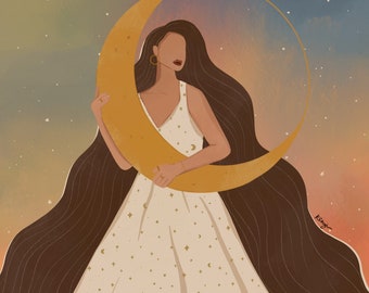 Stay Rooted Goddess Grounded Art Digital Art Spiritual Portrait Cosmic ...