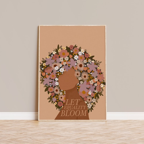 Let Equality Bloom Art Print Diversity Art Home Decor - Etsy