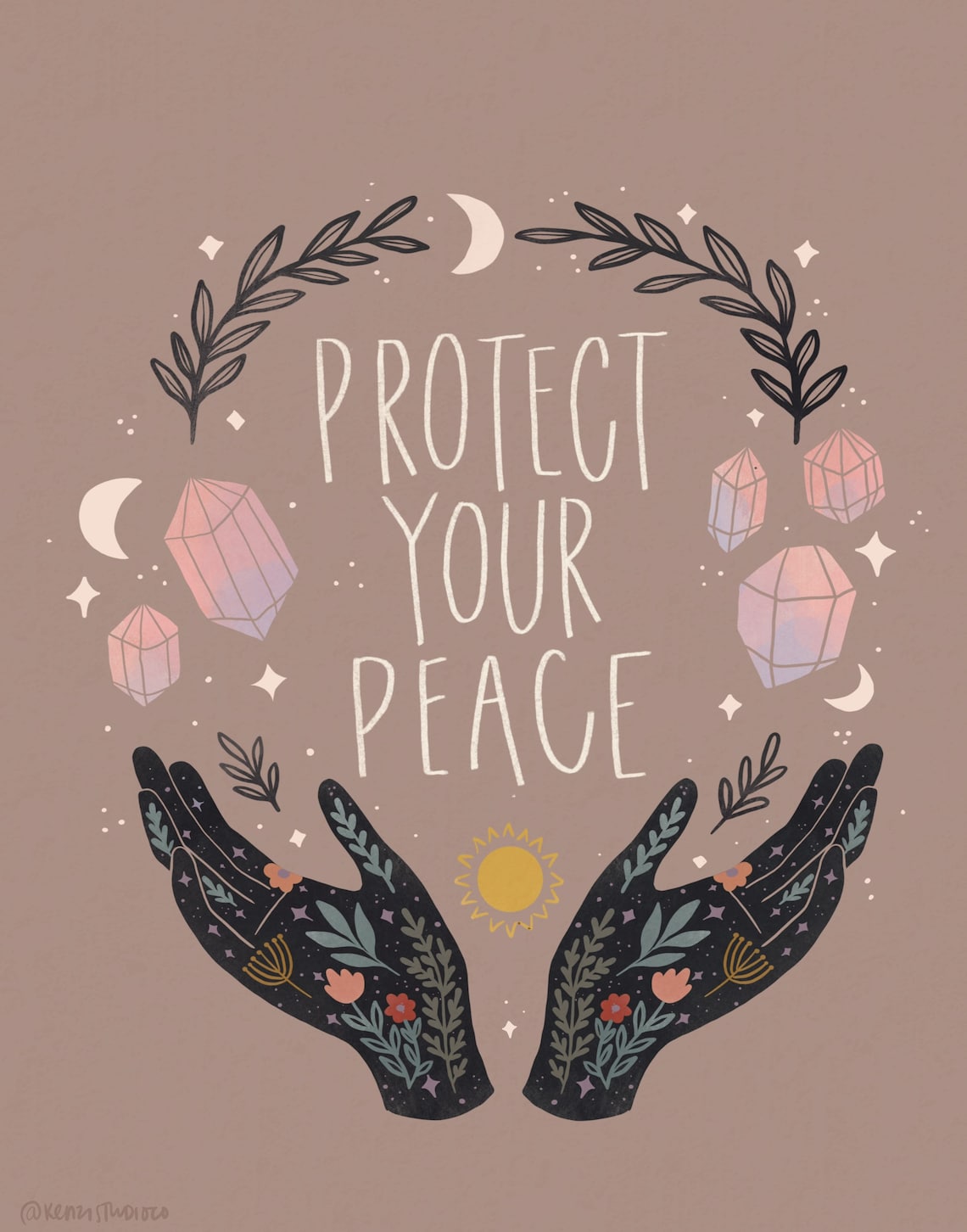 Protect Your Peace Print Celestial Art Astrology Print - Etsy
