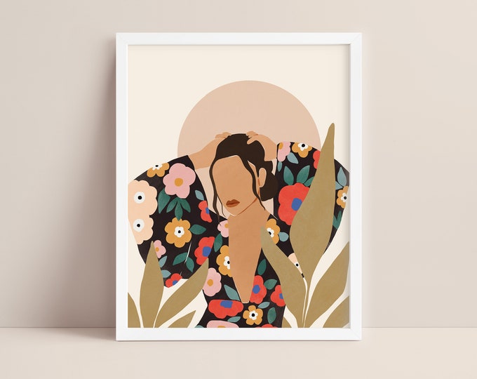 Sun Will Rise Self Love Art Digital Art Yoga Portrait Self Care Art ...