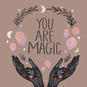 You Are Magic Print | Celestial Art | Astrology Print | Moons and Stars ...