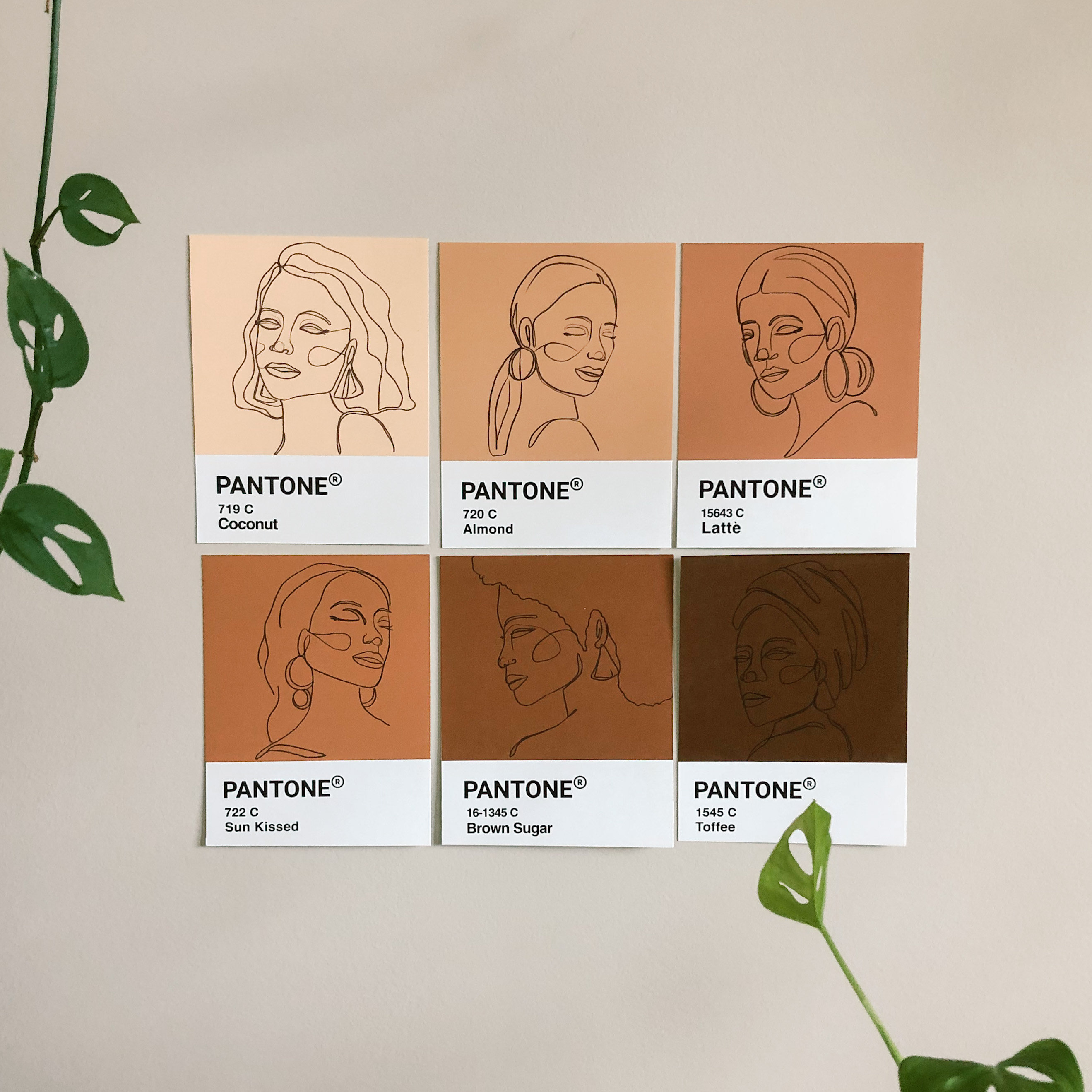 Pantone Skin Tones Coconut Art Print Diversity Art Home - Etsy Ireland