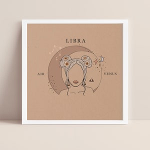 Libra Zodiac Artwork | Horoscope Art | Astrology Illustration ...