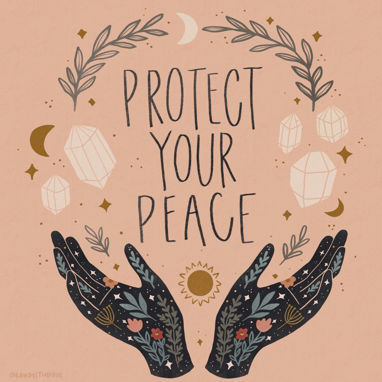 Protect Your Peace Print Celestial Art Astrology Print - Etsy