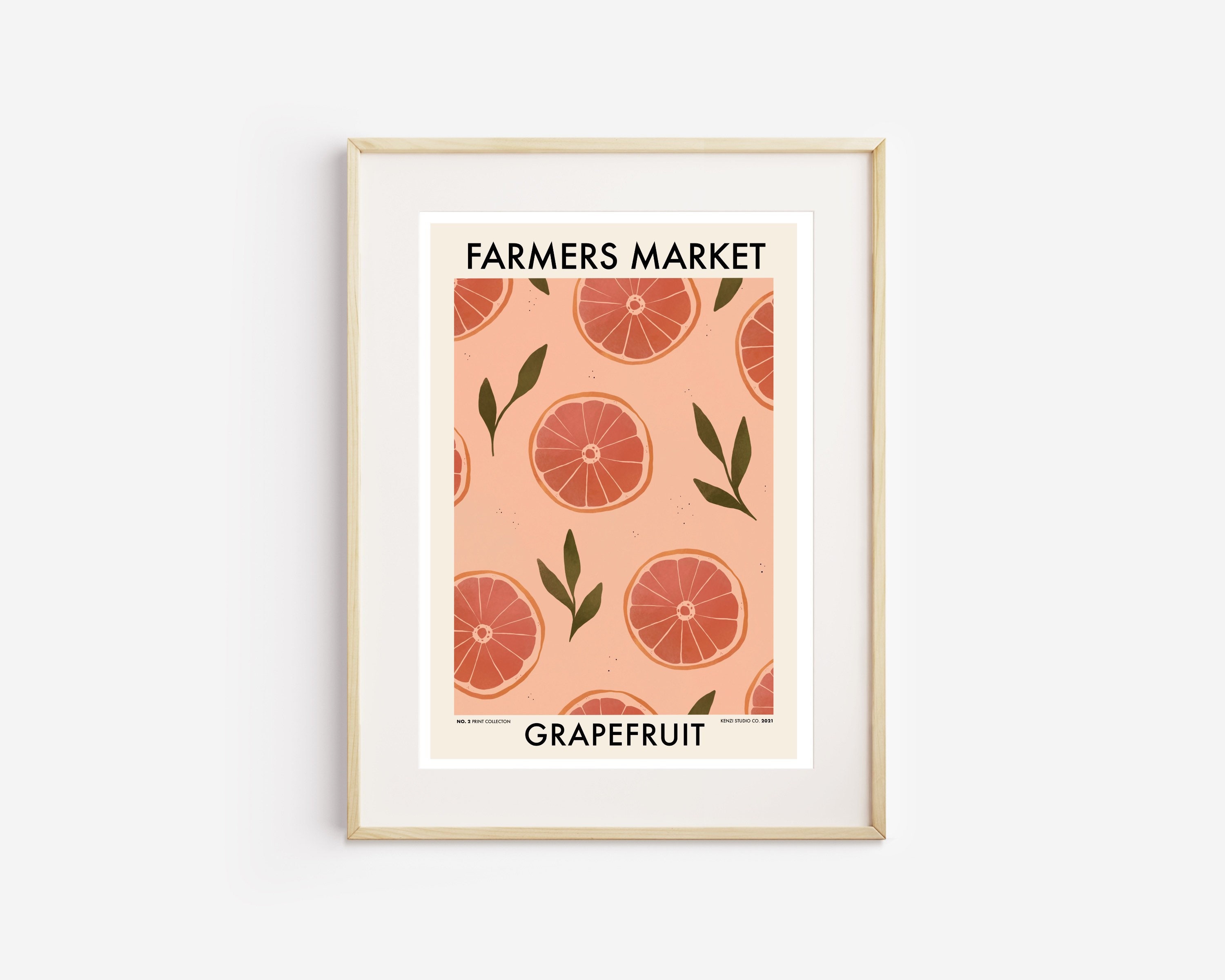 Farmers market set of 3 fruit print fruit illustration | Etsy