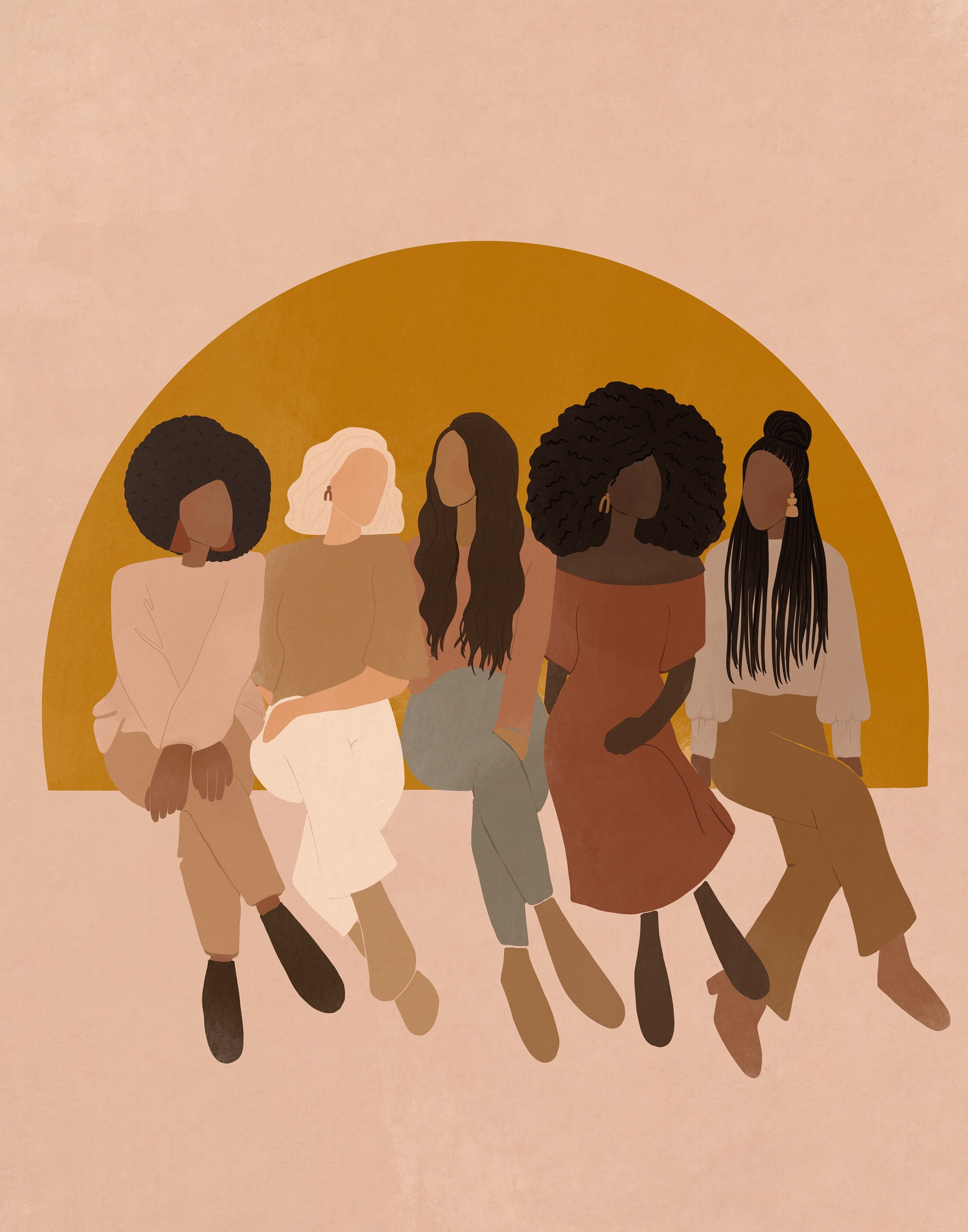 Friendship Arch Portrait Art Print Diversity Art Home - Etsy