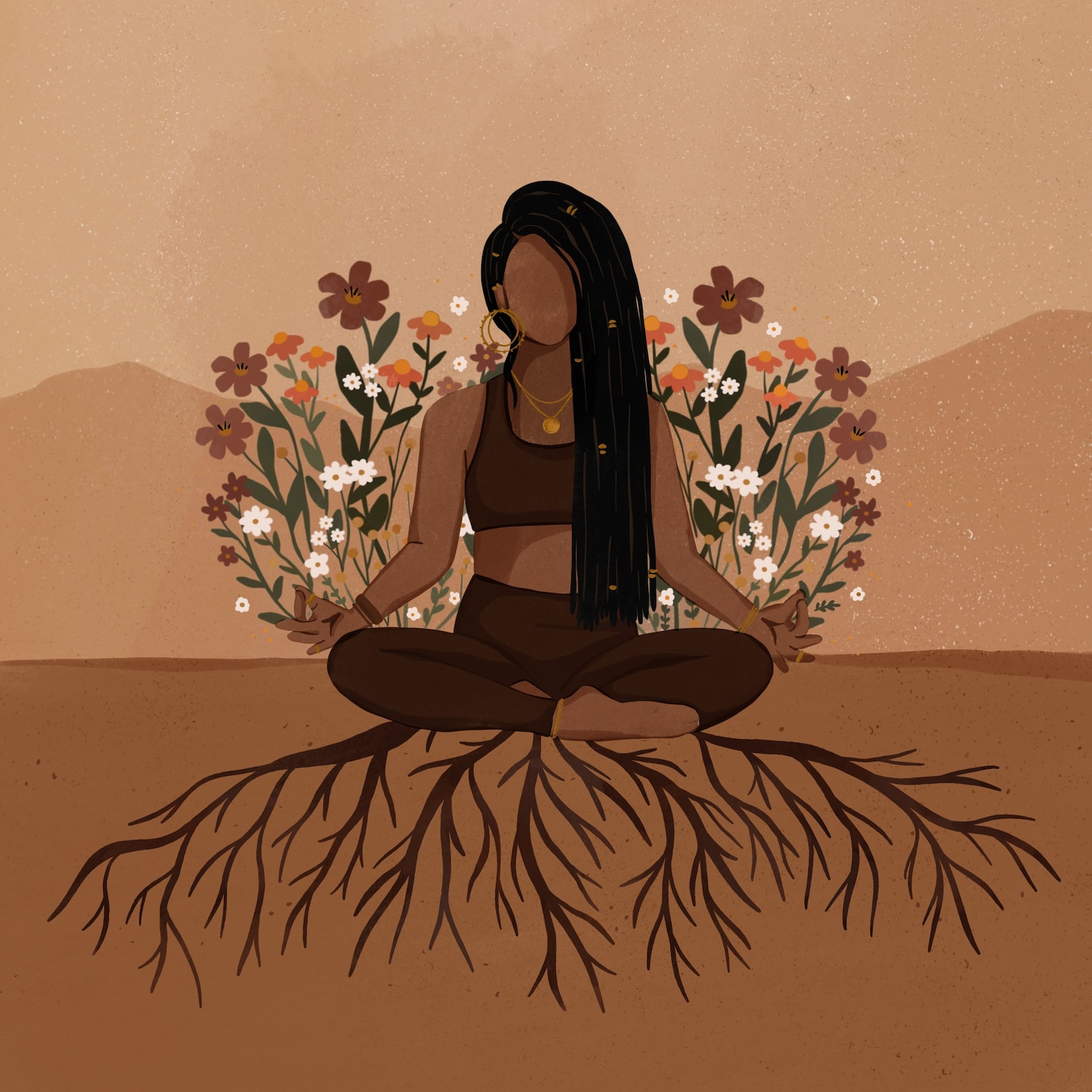 Stay Rooted Goddess Grounded Art Digital Art Spiritual - Etsy