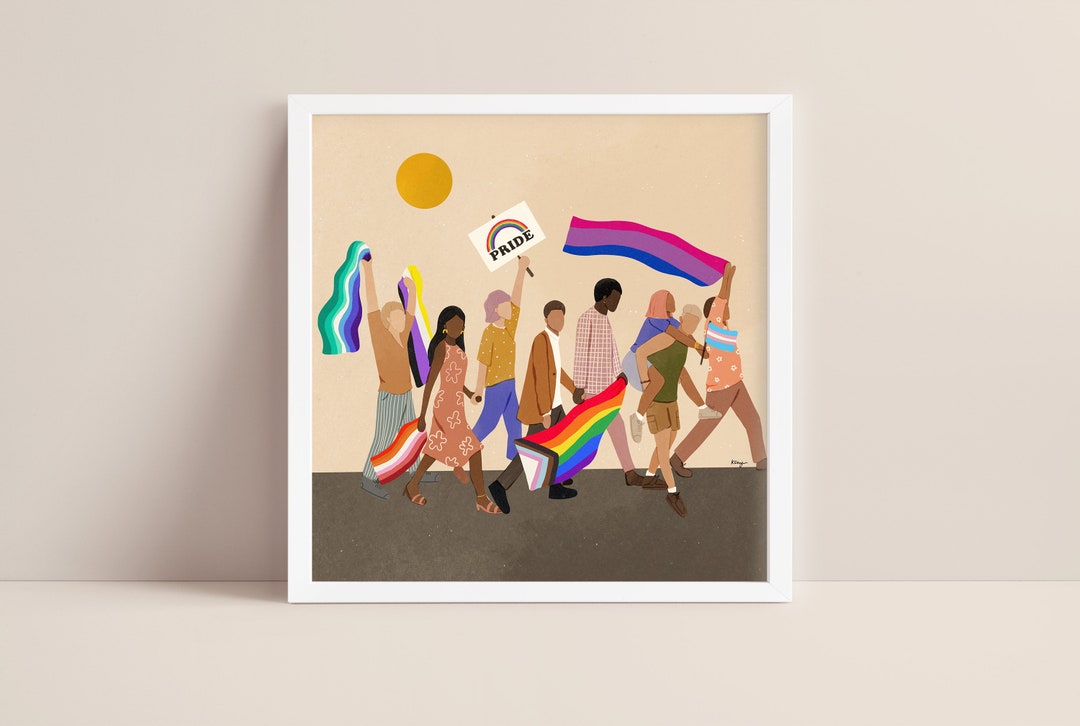 Love Parade | Art Print | Diversity Art | Rainbow Art | Queer Art ...