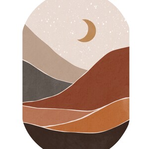 Desert Moon | Art Print | Desert Art | Home Decor | Wall Art ...