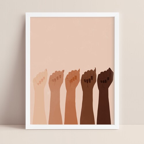 Diversity Hands Art Print Diversity Art Multiracial - Etsy