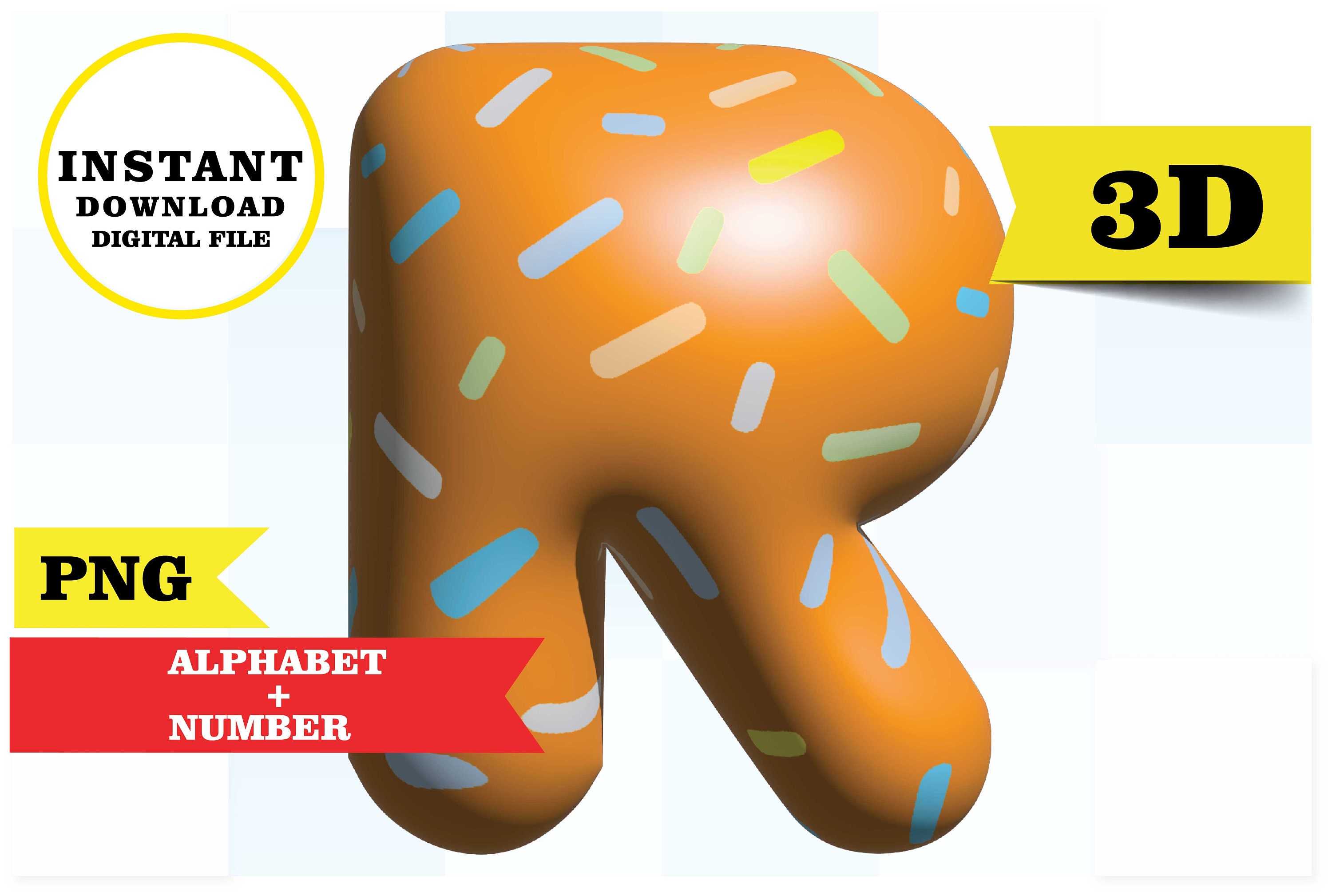 Candy Land, Alphabet Number 3D, Letters Clipart 3D, Candy Land PNG ...