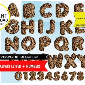 Leopard Alphabet Number, Letters Clipart 3D, Leopard PNG Transparent ...