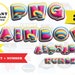Rainbow Full Colors, Alphabet Number, Letters Clipart 3D, Rainbow PNG ...