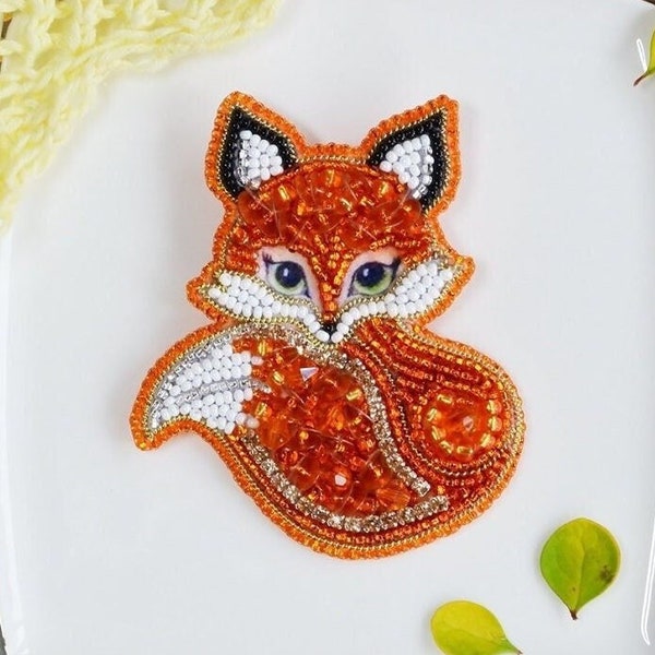 Beaded Embroidery Brooch Kit Tutorial - Etsy